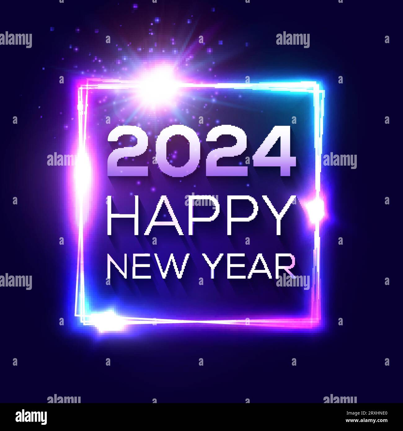 2024 neon Stock Vector Images - Alamy
