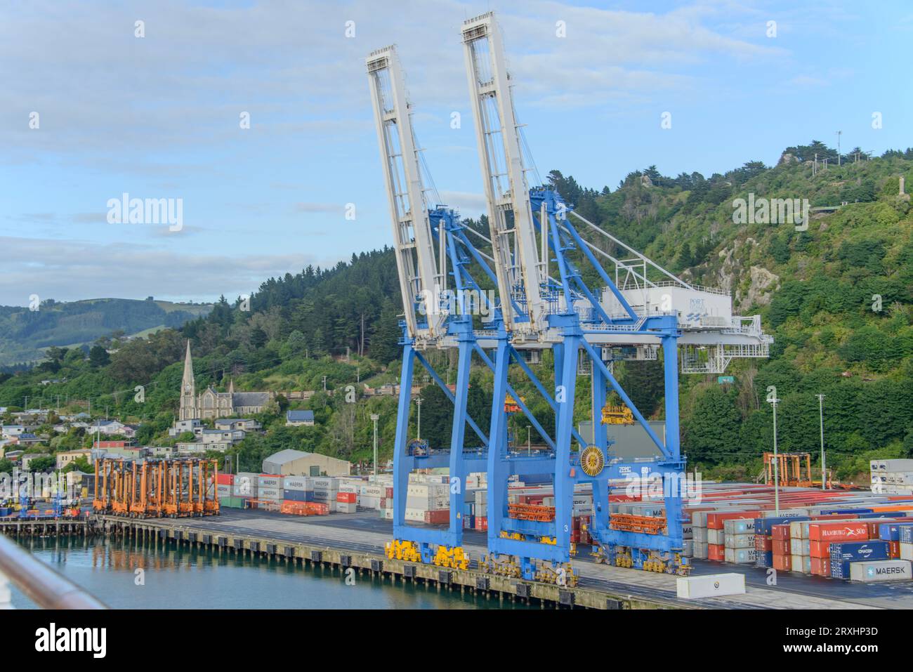 Wharf at Port Chalmers (Dunedin) New Zealand Stock Photo - Alamy