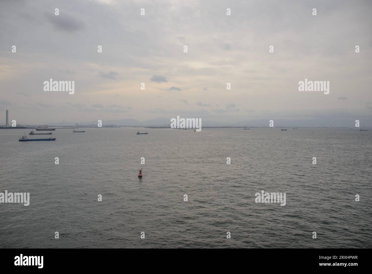 Arriving early morning, Osaka Japan aboard Diamond Princess cruise ship ...