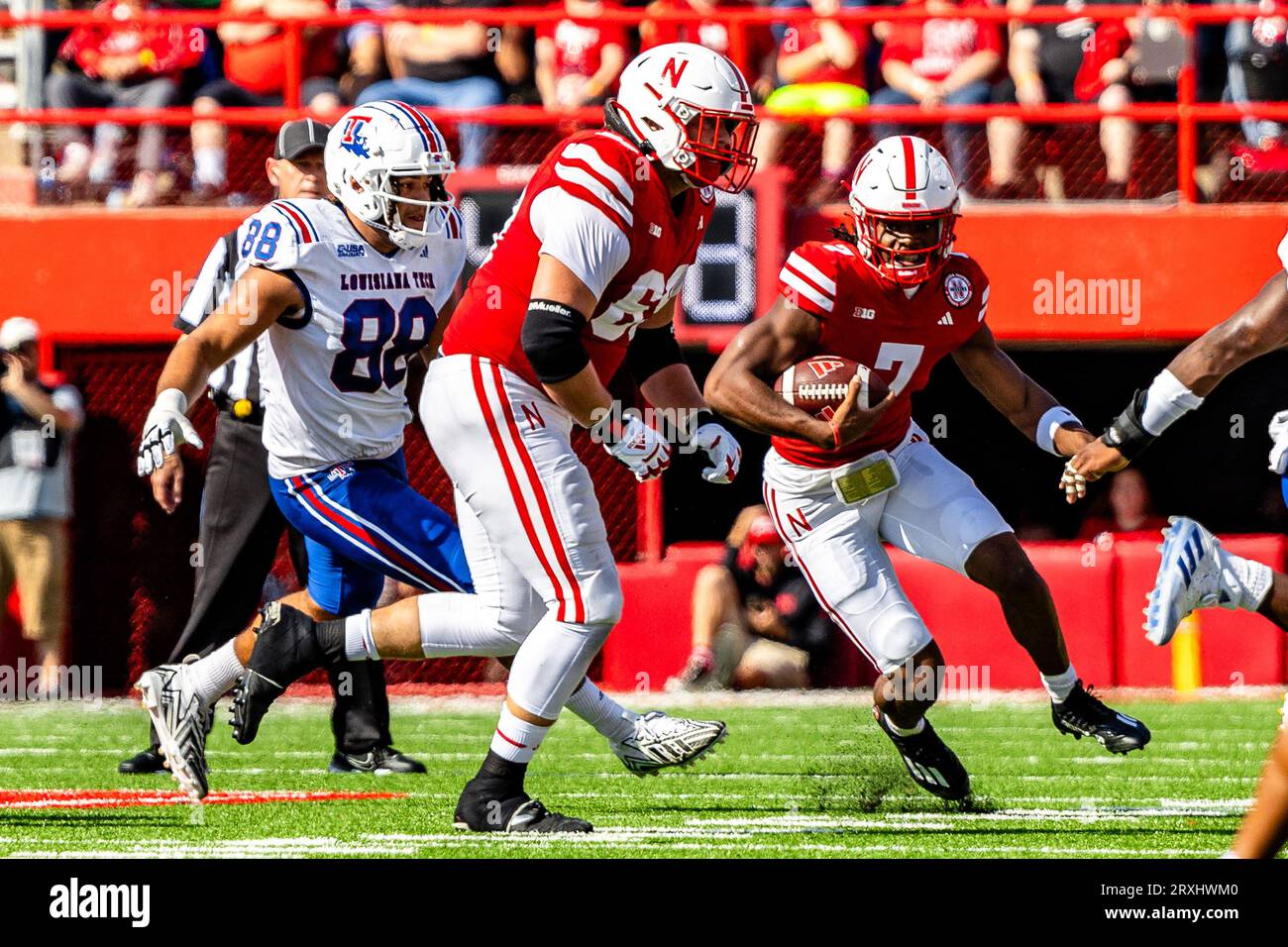 Lincoln, NE. U.S. 23rd Sep, 2023. Nebraska Cornhuskers quarterback Jeff ...
