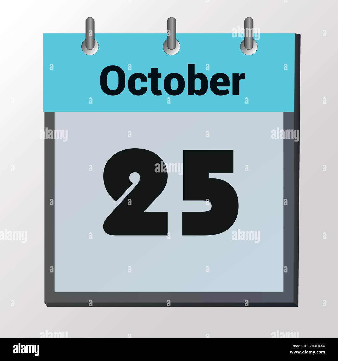 day on the calendar, vector image format, October 25 Stock Vector Image ...
