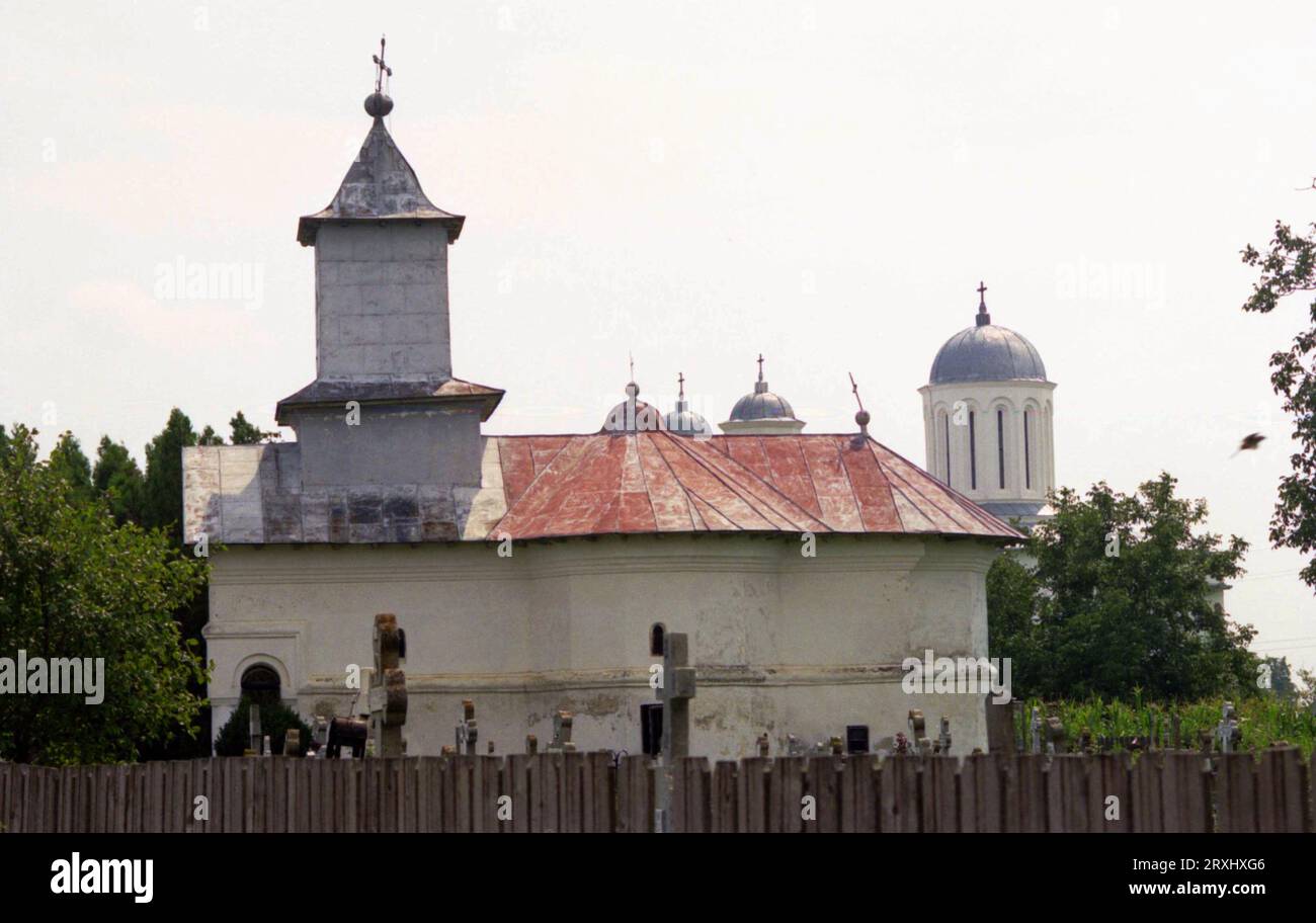Grecii de Jos, Ialomita County, Romania, approx. 1999. Exterior view of ...