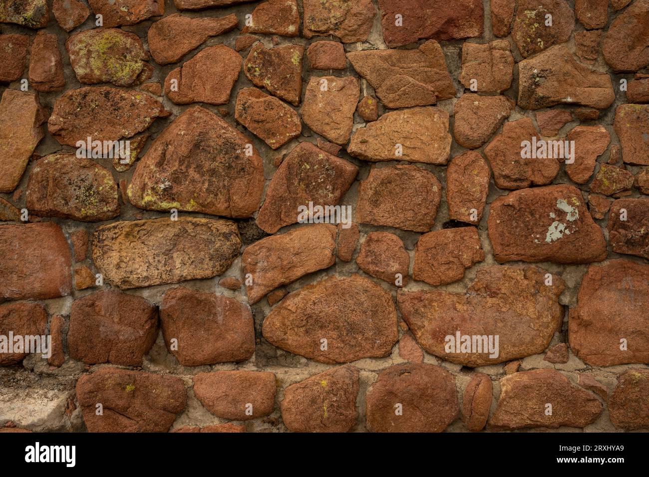 Orange and Red Rocks In The Walls Of Jed Johnson Tower in the Wichita ...