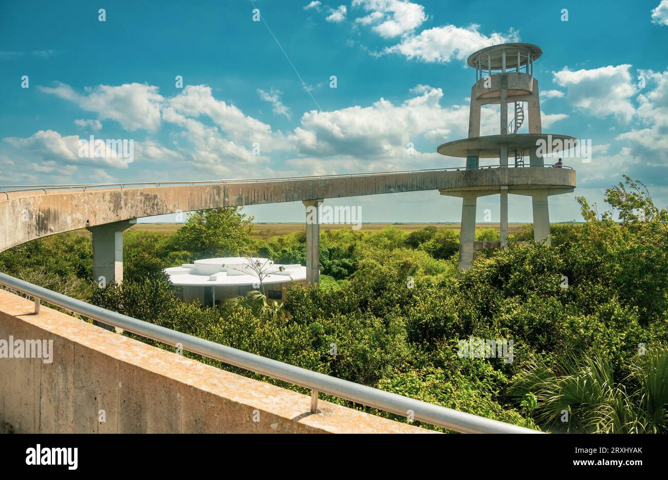 Observation Tower At Shark Valley in Everglades Stock Photo - Alamy