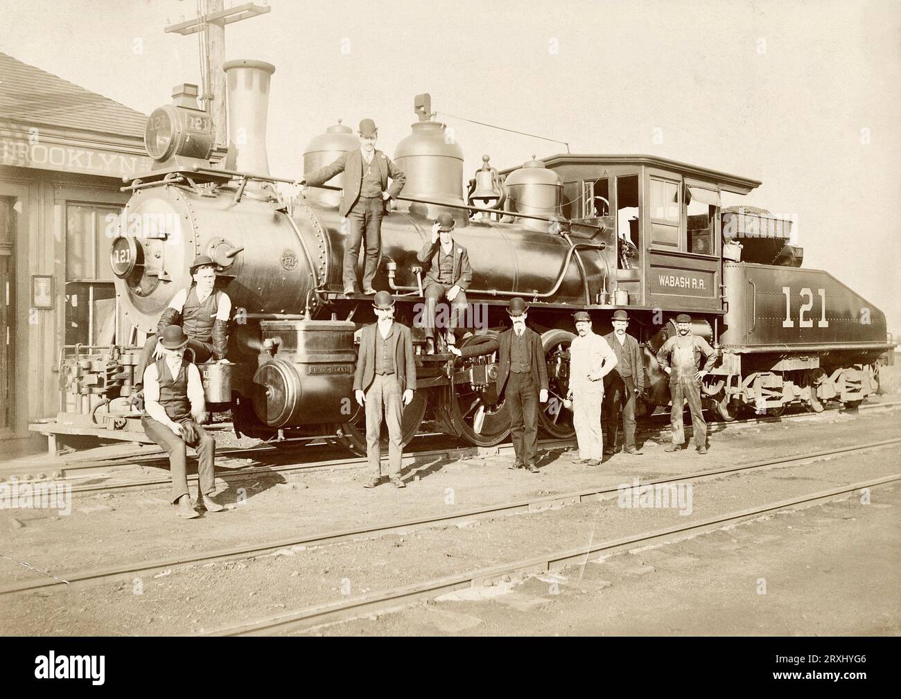 Wabash Railroad about 1900, Wabash Railroad History, Wabash Locomotive, Wabash Train Stock Photo ...