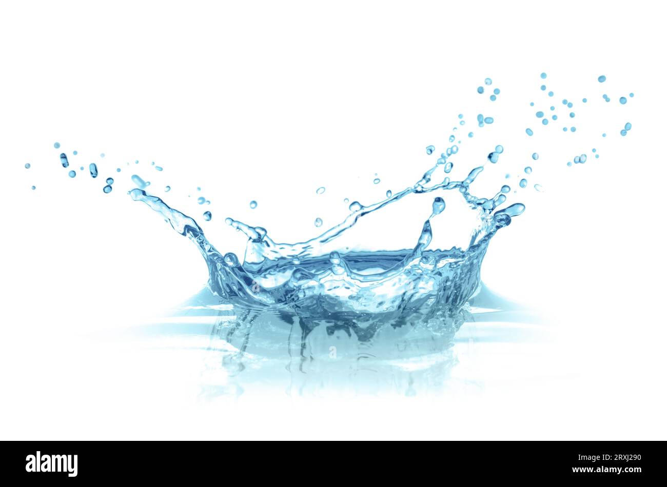 Splash of clear water isolated on white Stock Photo - Alamy