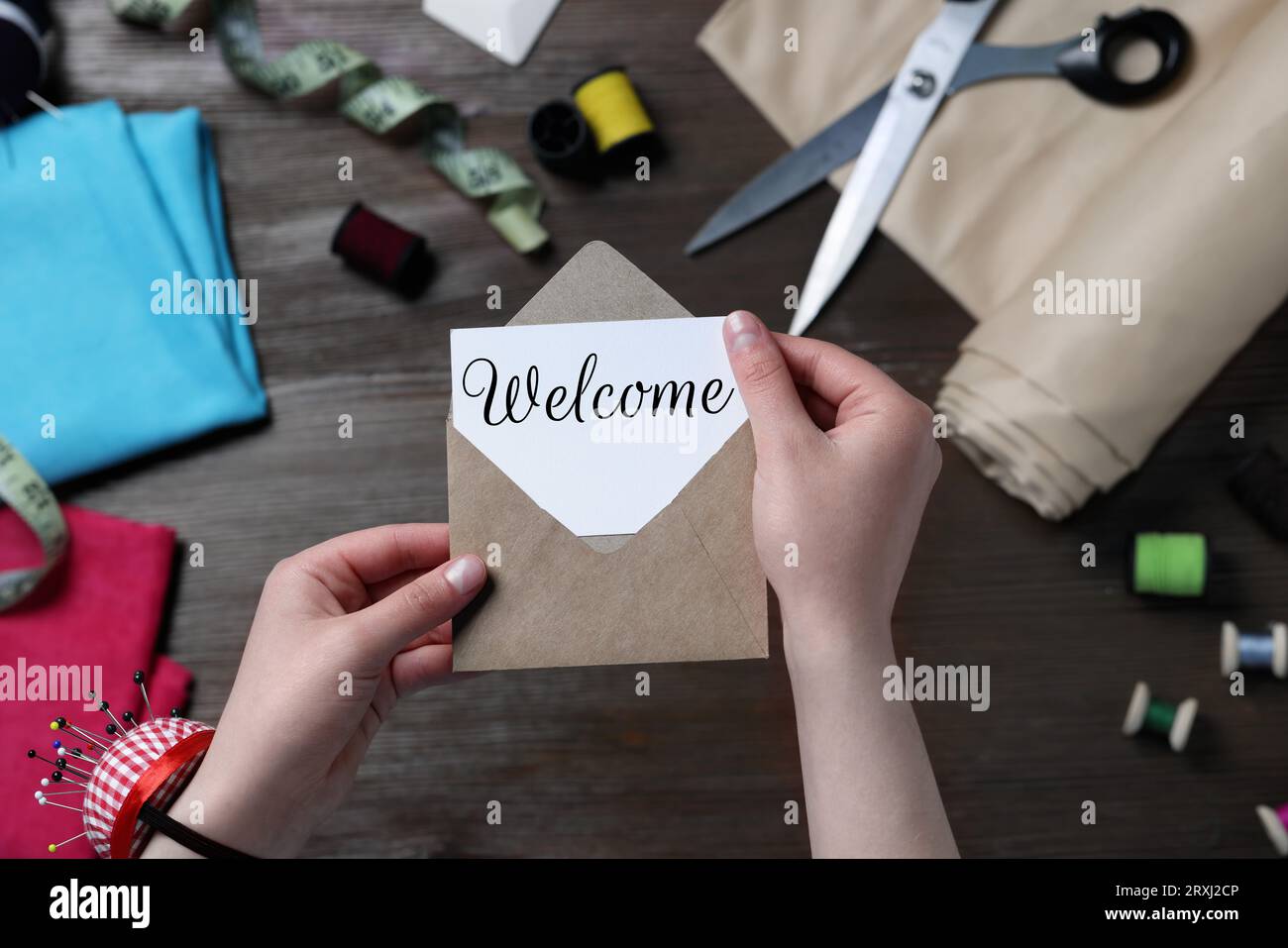Hand out envelope hands hi-res stock photography and images - Alamy