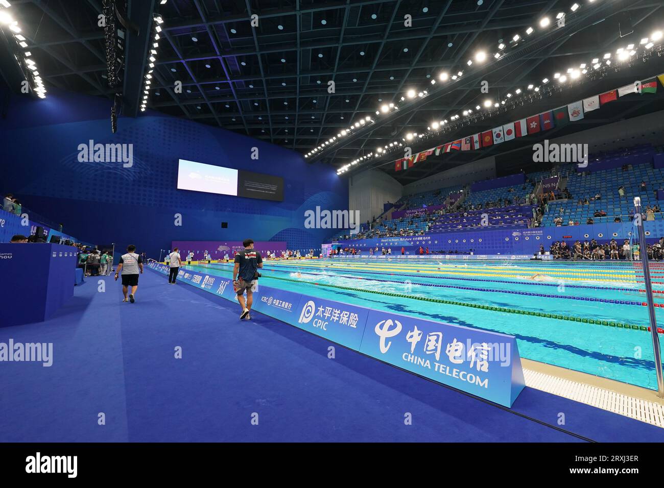 Hangzhou, China. 25th Sep, 2023. General view Swimming : at Hangzhou Olympic Sports Centre ...