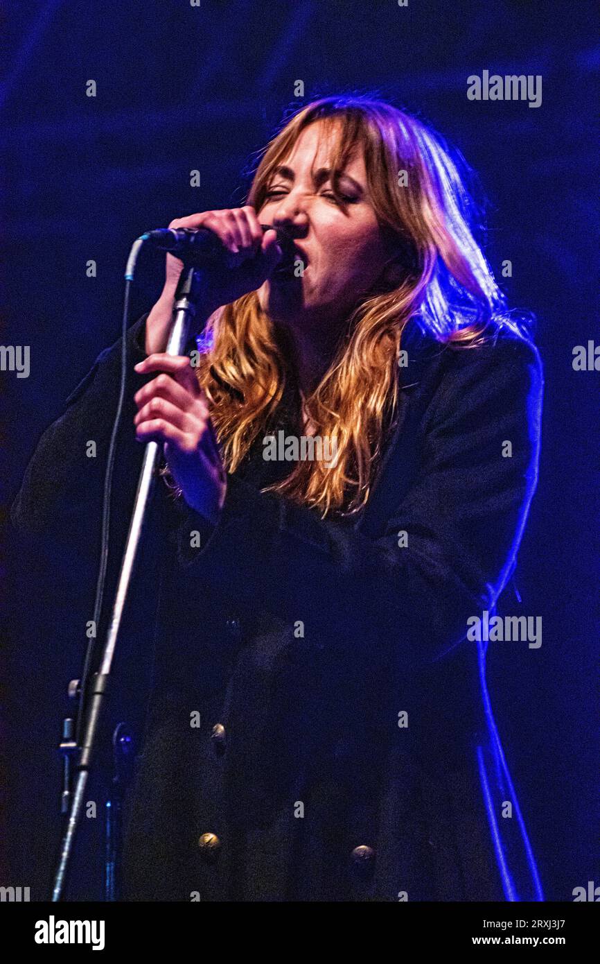 Argentine singer Delfina Campos during a show in Buenos Aires ...