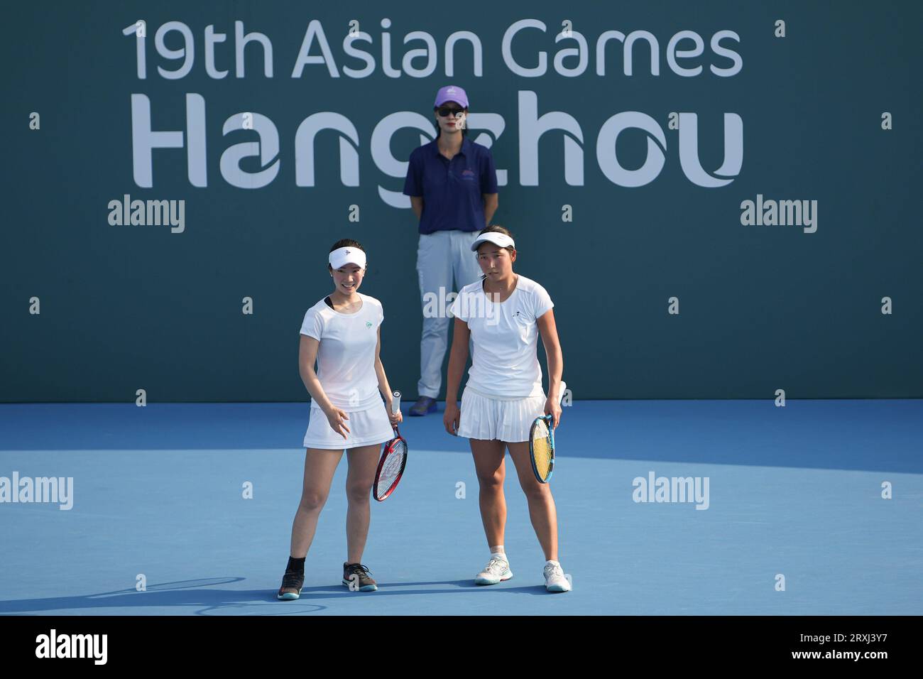 Hangzhou, China. 25th Sep, 2023. Momoko Kobori Ayano Shimizu (JPN) Tennis : Women's Doubles 1st ...