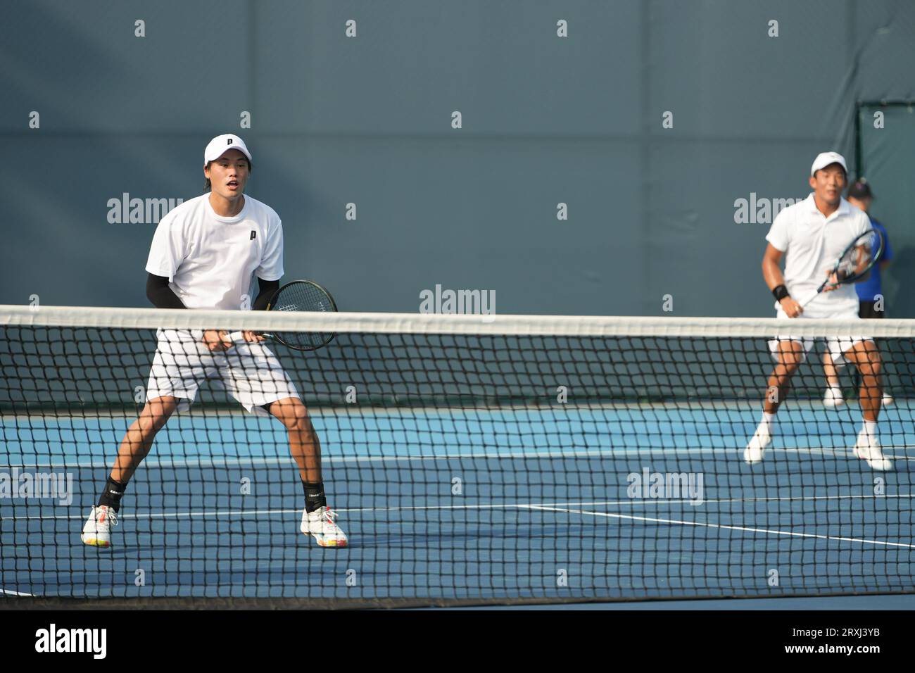 Hangzhou, China. 25th Sep, 2023. Shinji Hazawa Kaito Uesugi (JPN) Tennis : Men's Doubles 2nd ...