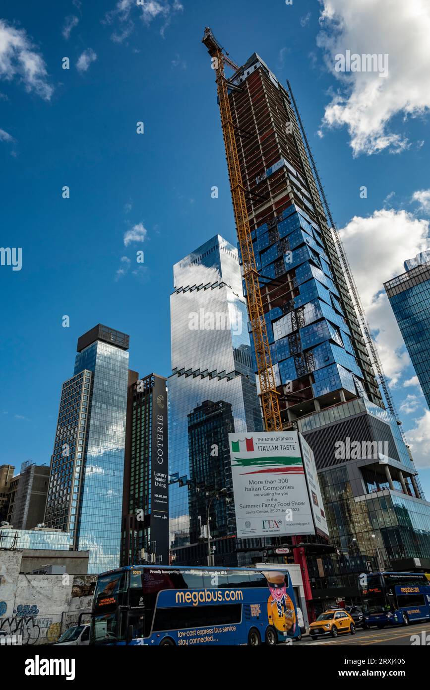 Modern high rise glass building on a clear day with blue sky Stock ...