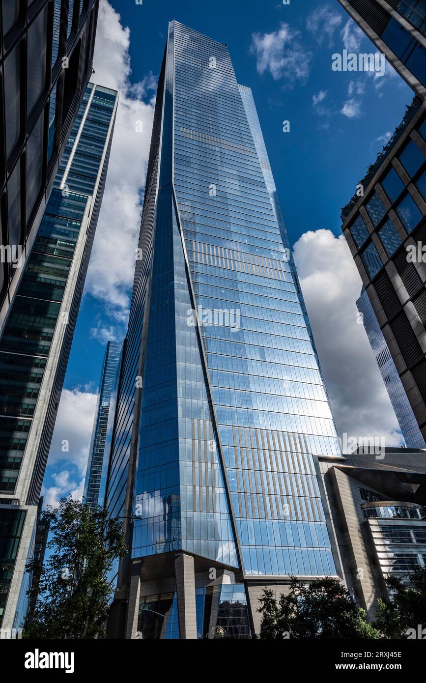 Modern high rise glass building on a clear day with blue sky Stock ...