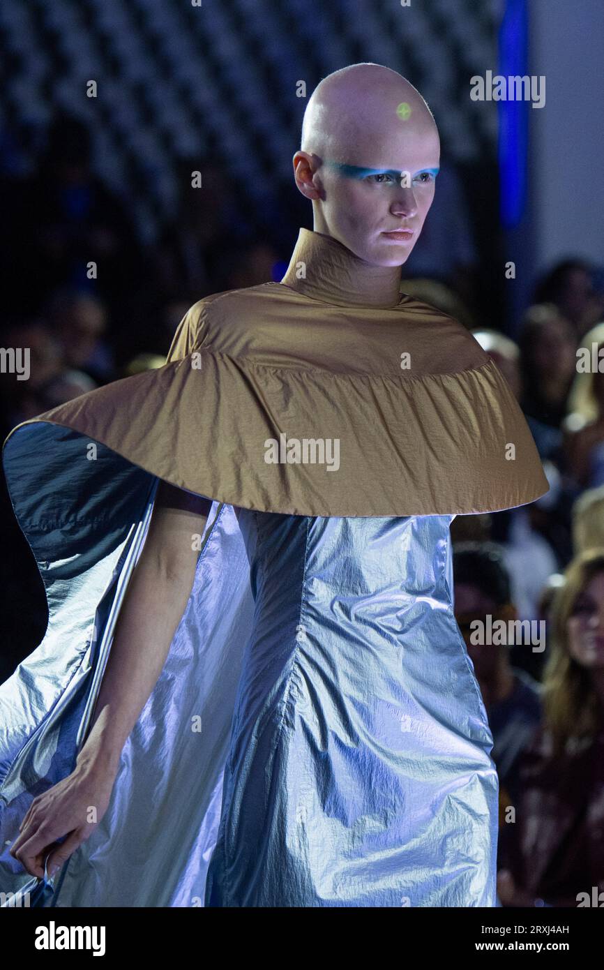 Paris, France. 25th Sep, 2023. Coco Labbee walks the runway during the ...