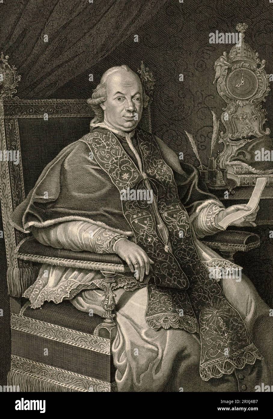 1792 , ROMA , ITALY : The Pope PIUS VI ( Papa PIO , 1717 - 1799 ), bor ...