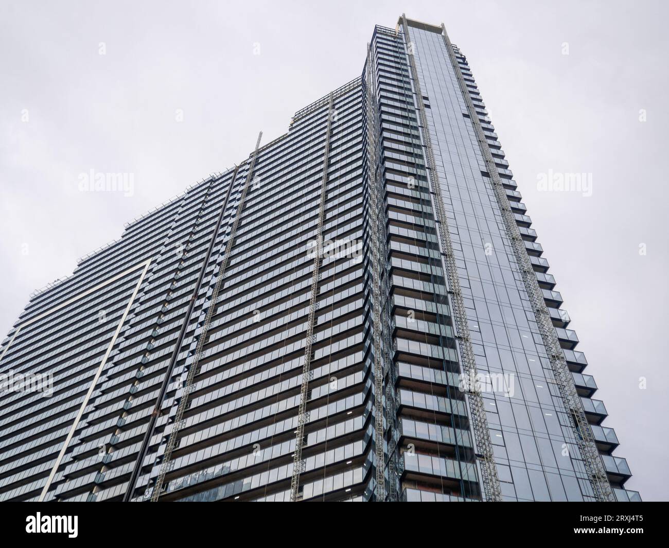 Construction of a concrete house. Modern buildings. Industrial ...