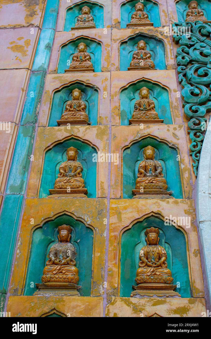 Close up image of the Buddha statuesat the Summer Palace in Beijing ...