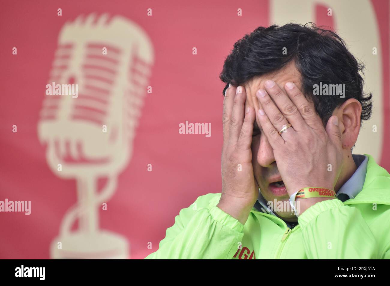 Bogota, Colombia. 25th Sep, 2023. Bogota's mayor candidate Rodrigo Lara ...