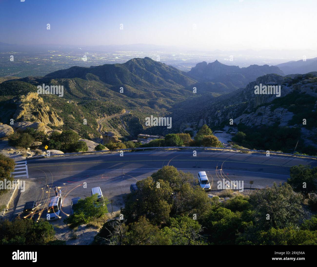 Double exposure of General Hitchcock Highway at Windy Point. in the ...