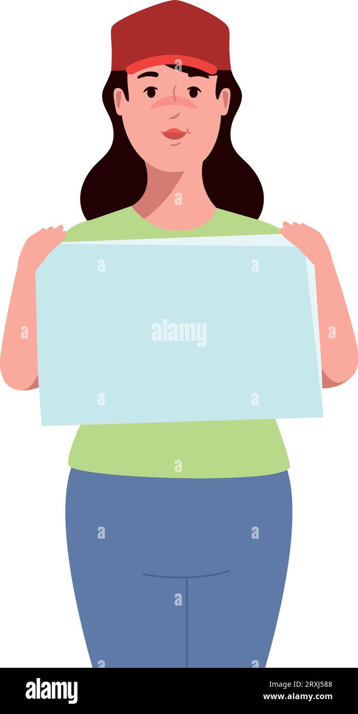 Activist woman in protest Cut Out Stock Images & Pictures - Alamy