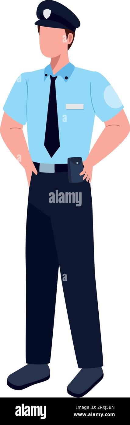 Standing policeman in working Cut Out Stock Images & Pictures - Alamy