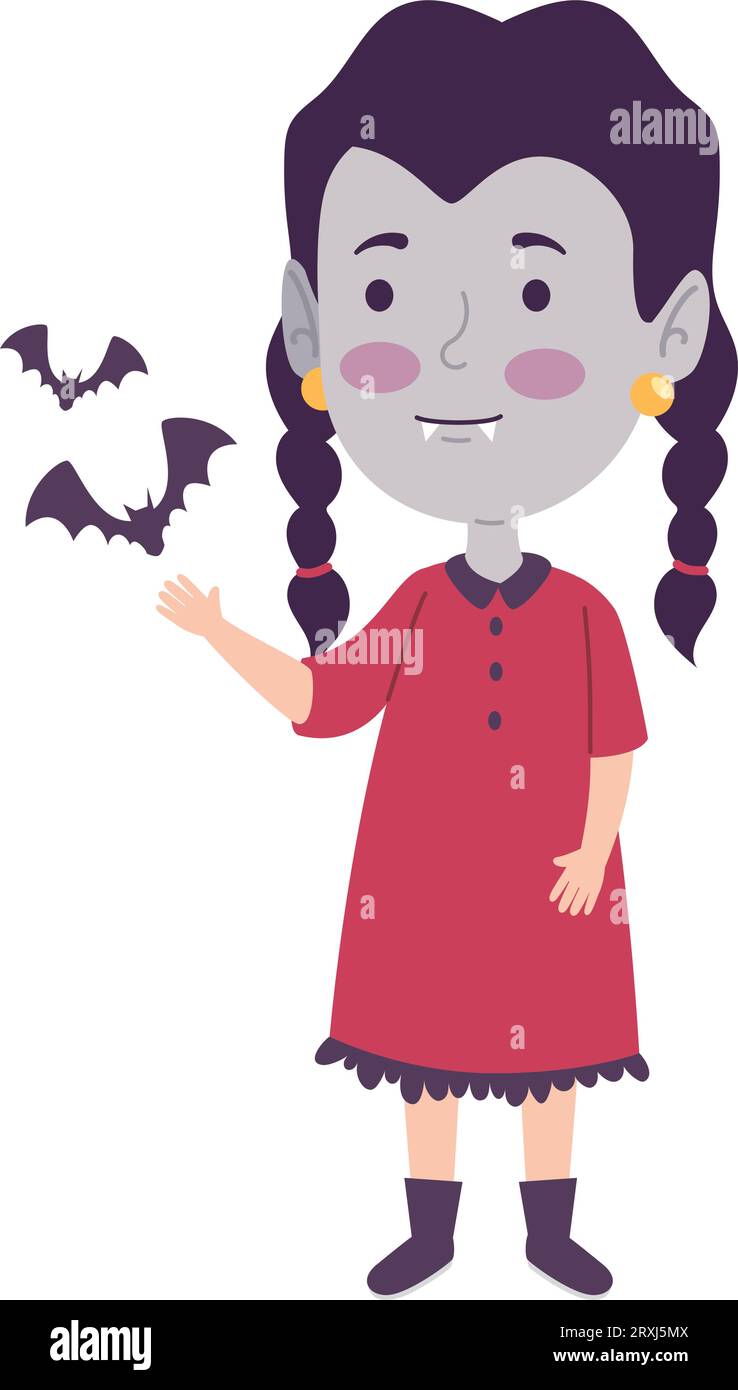 halloween disguised dracula girl Stock Vector Image & Art - Alamy