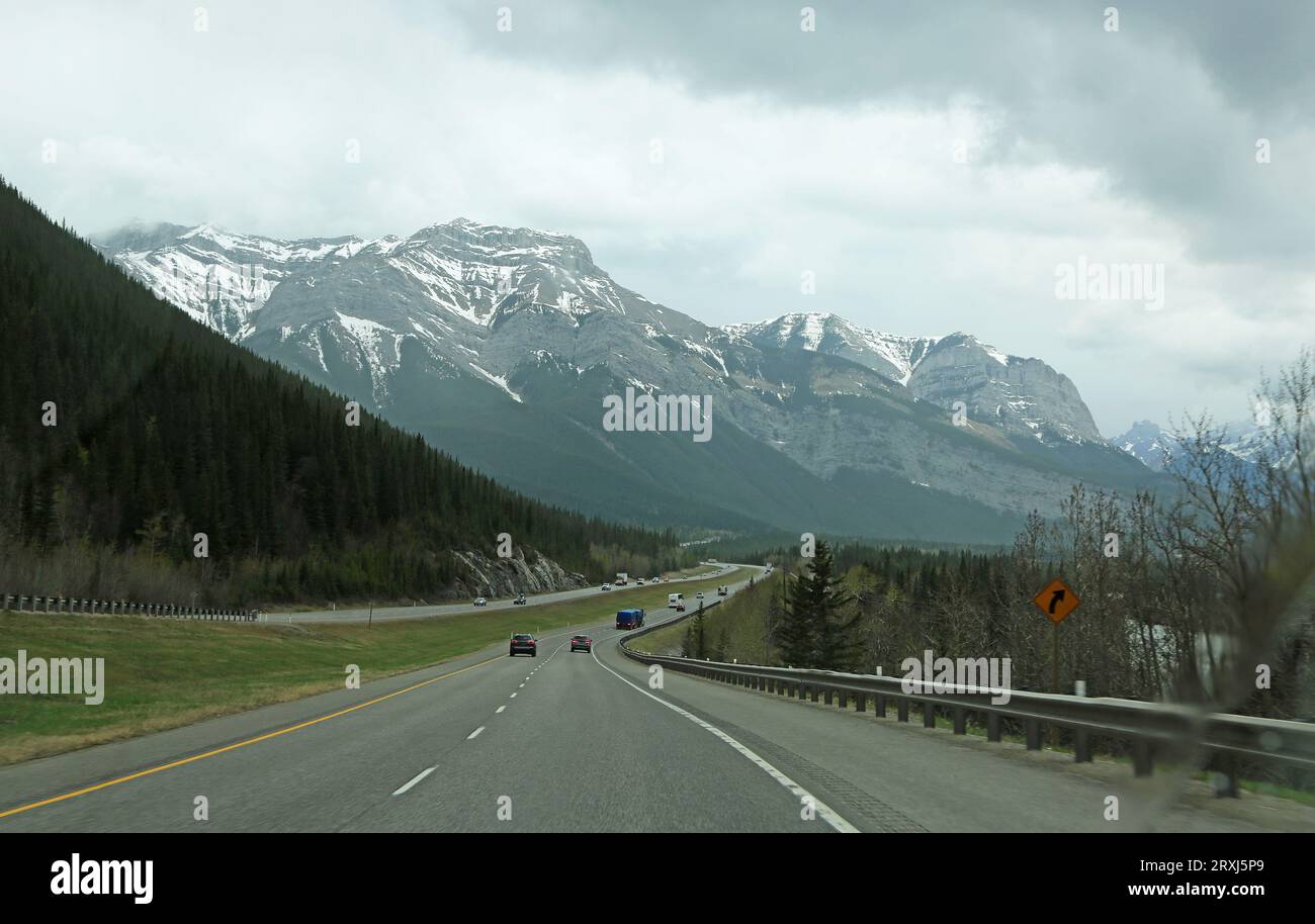 Traveling trans Canada highway Stock Photo - Alamy