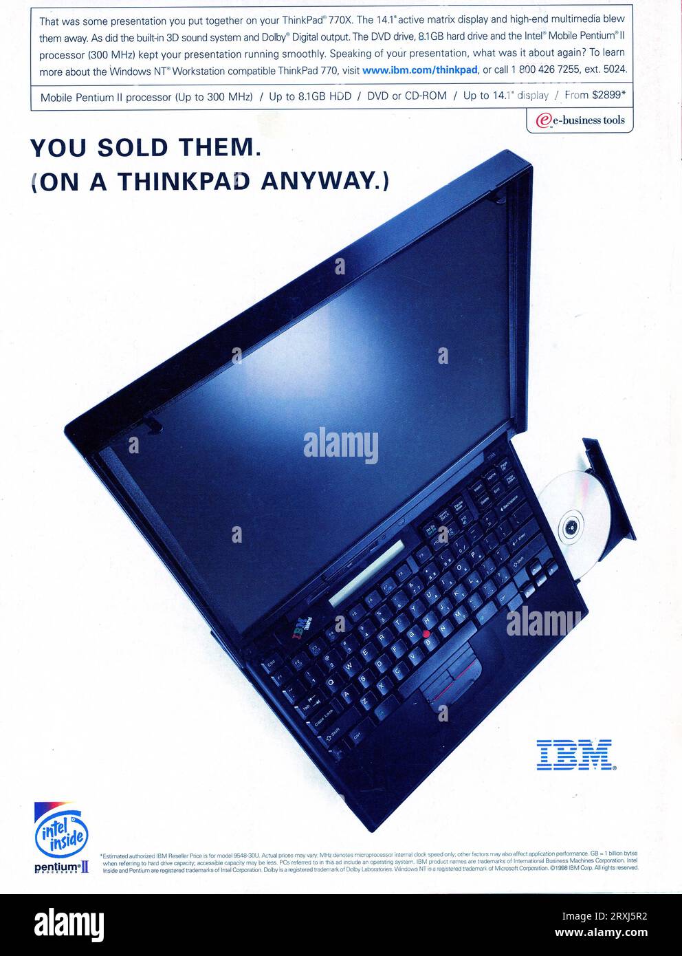 Vintage 14 December, 1998 Time Magazine Advert, USA Stock Photo - Alamy