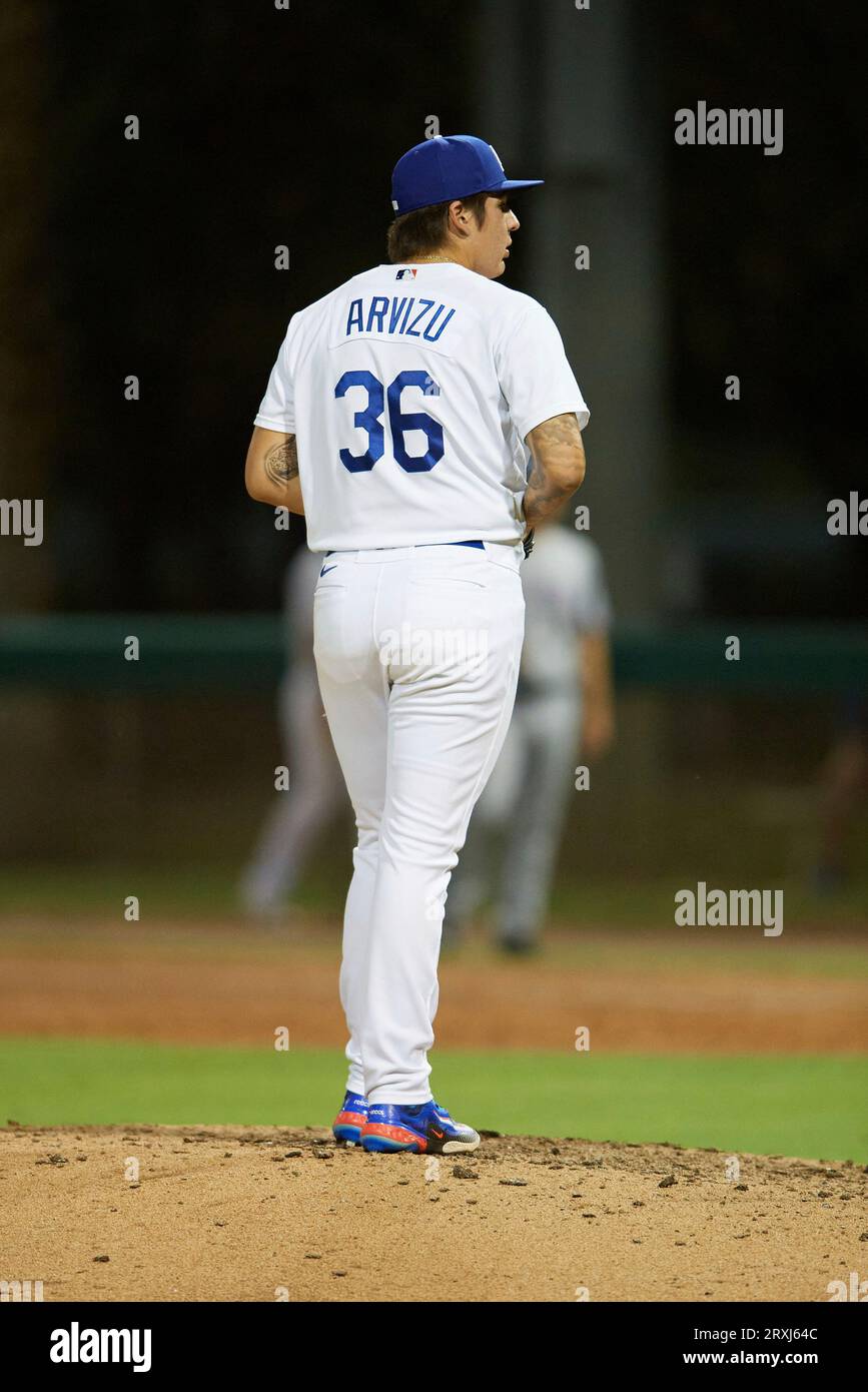ACL Dodgers pitcher Guillermo Arvizu (36) during an Arizona Complex ...