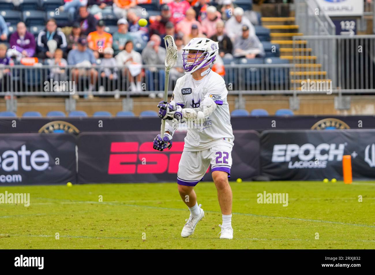 CHESTER, PA - SEPTEMBER 24: Waterdogs Attack Michael Sowers (22) passes ...