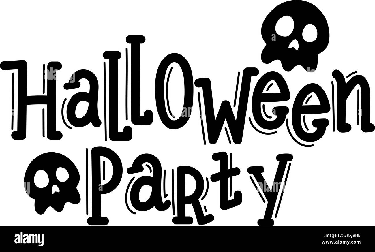 halloween party handwritten font Stock Vector Image & Art - Alamy