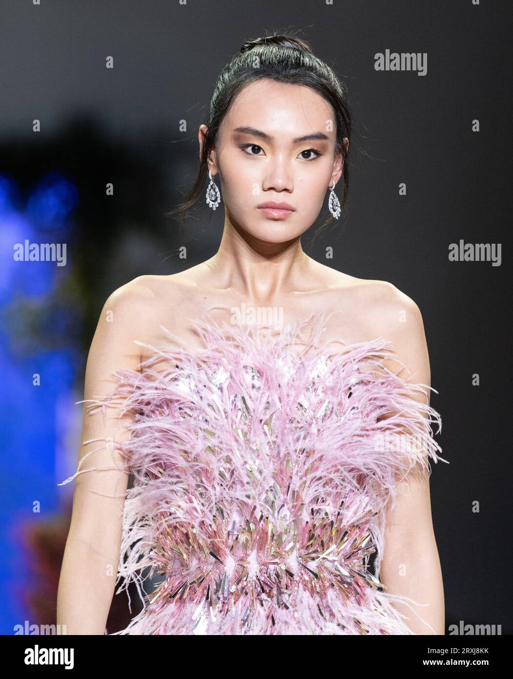 Model walks for Pamella Roland runway show at New York Spring Summer ...