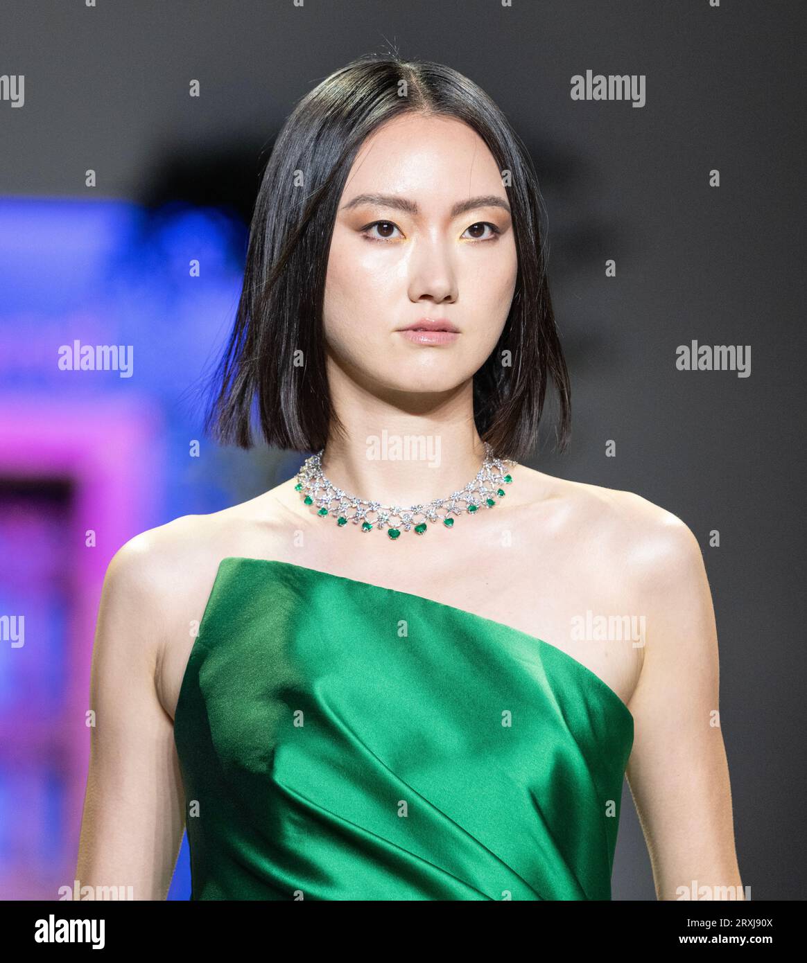 Model walks for Pamella Roland runway show at New York Spring Summer ...