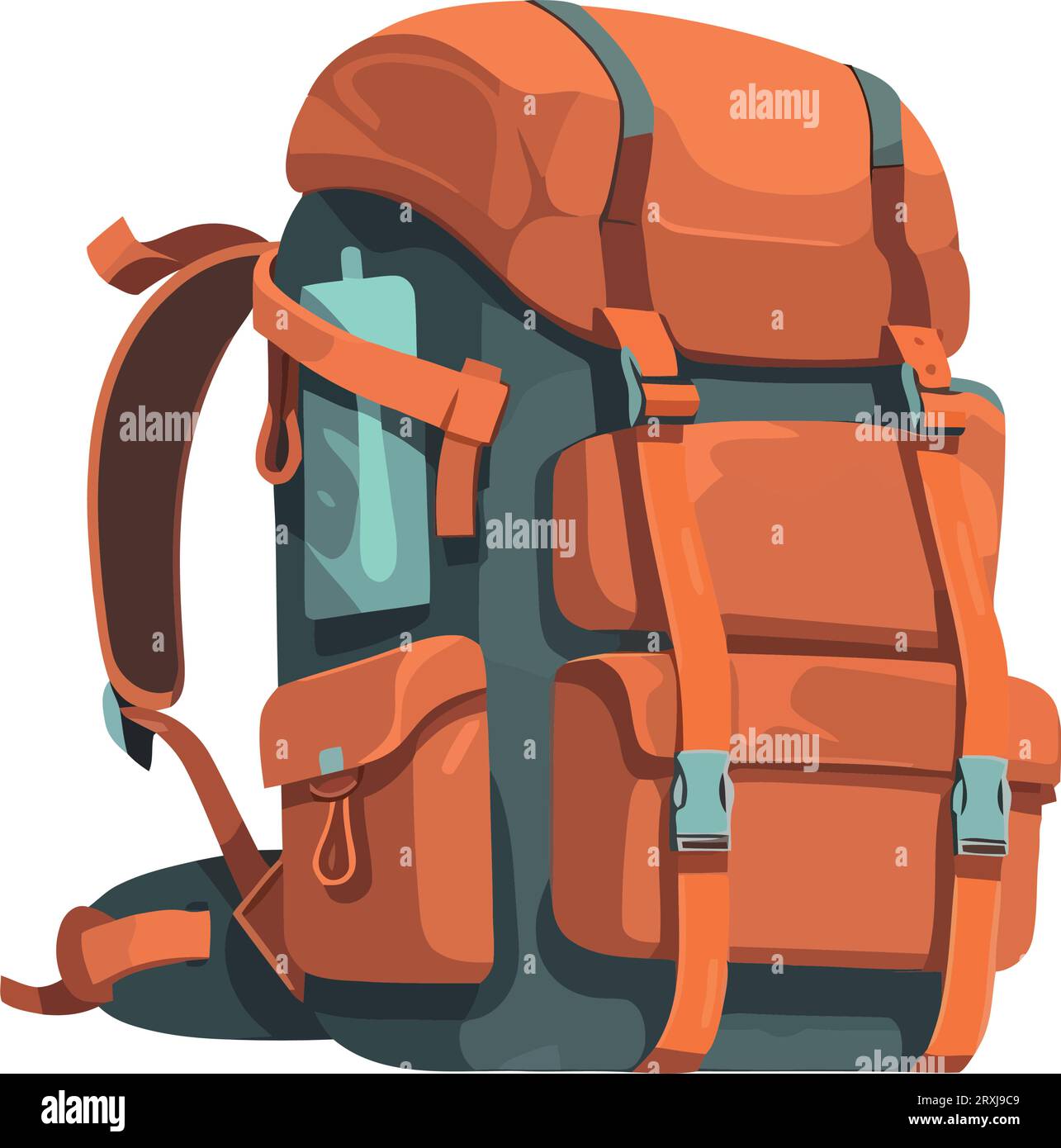 Backpack for explores mountain over white Stock Vector Image & Art - Alamy