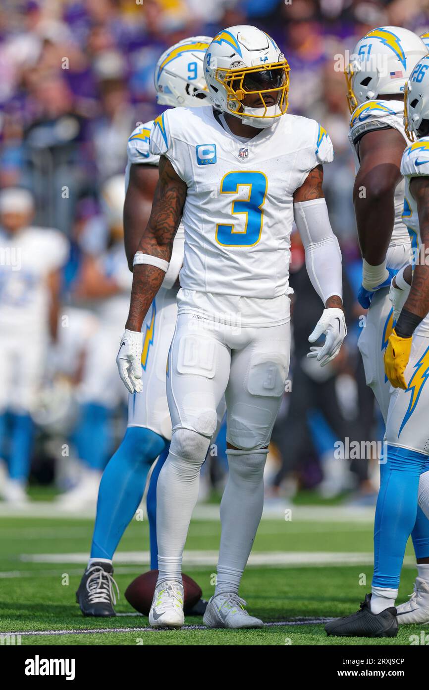 Los Angeles Chargers safety Derwin James Jr. (3) in action against the ...