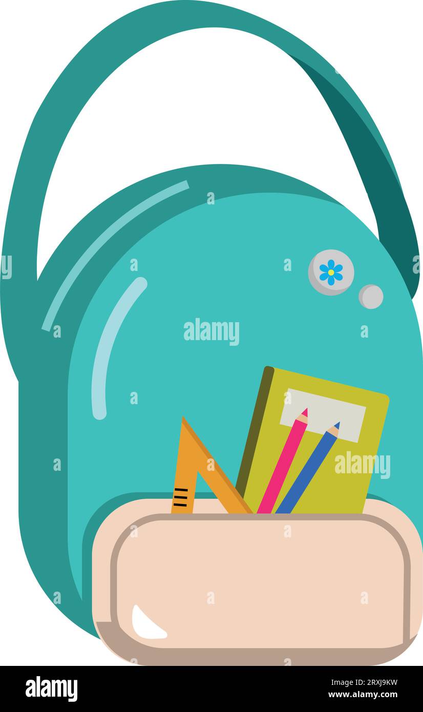 back to school bag cartoon Stock Vector Image & Art - Alamy