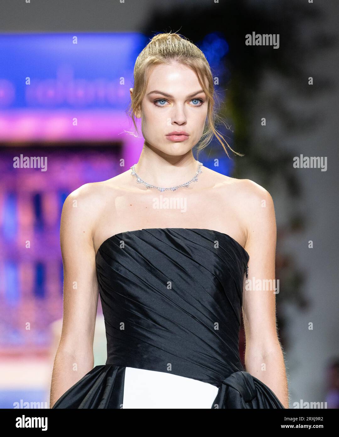 Model walks for Pamella Roland runway show at New York Spring Summer ...
