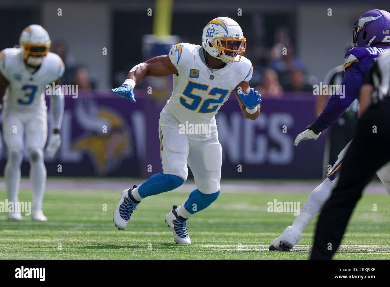 Los Angeles Chargers linebacker Khalil Mack (52) in action against the ...