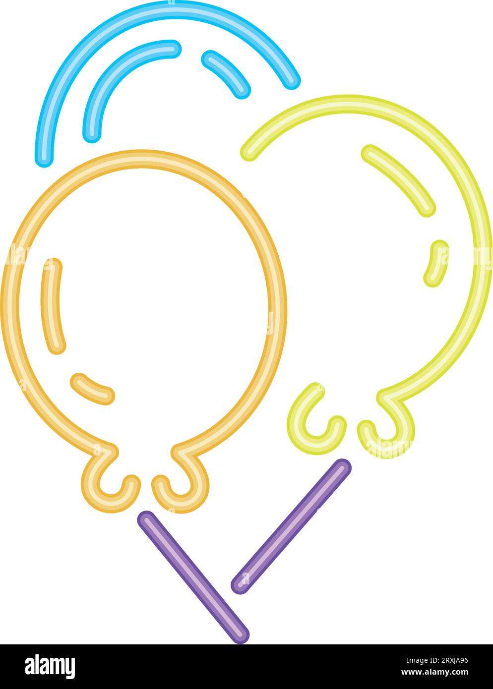 helium neon brigth balloons icon Stock Vector Image & Art - Alamy