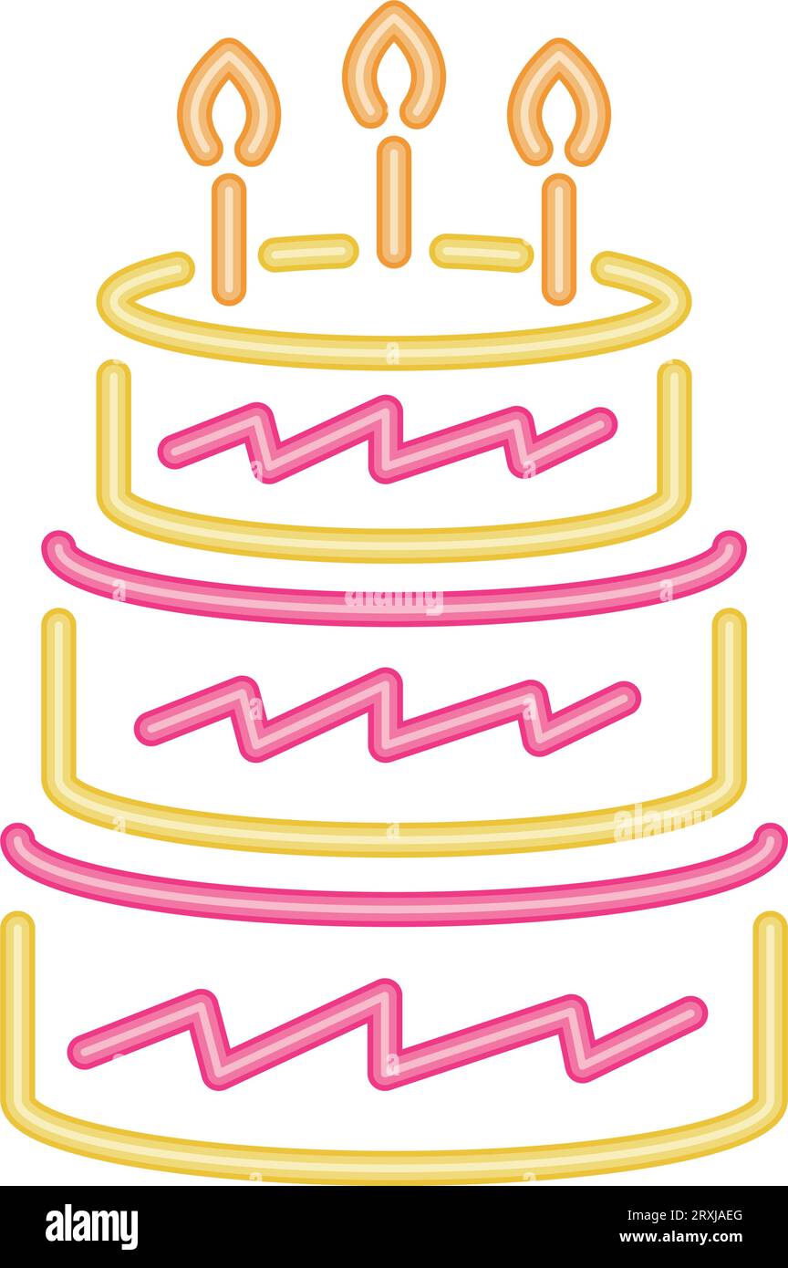 Happy birthday party neon Cut Out Stock Images & Pictures - Alamy