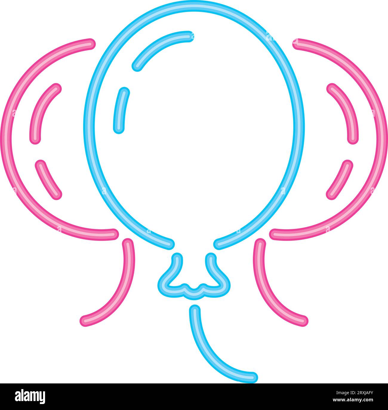 Helium neon balloon illuminated Stock Vector Images - Alamy