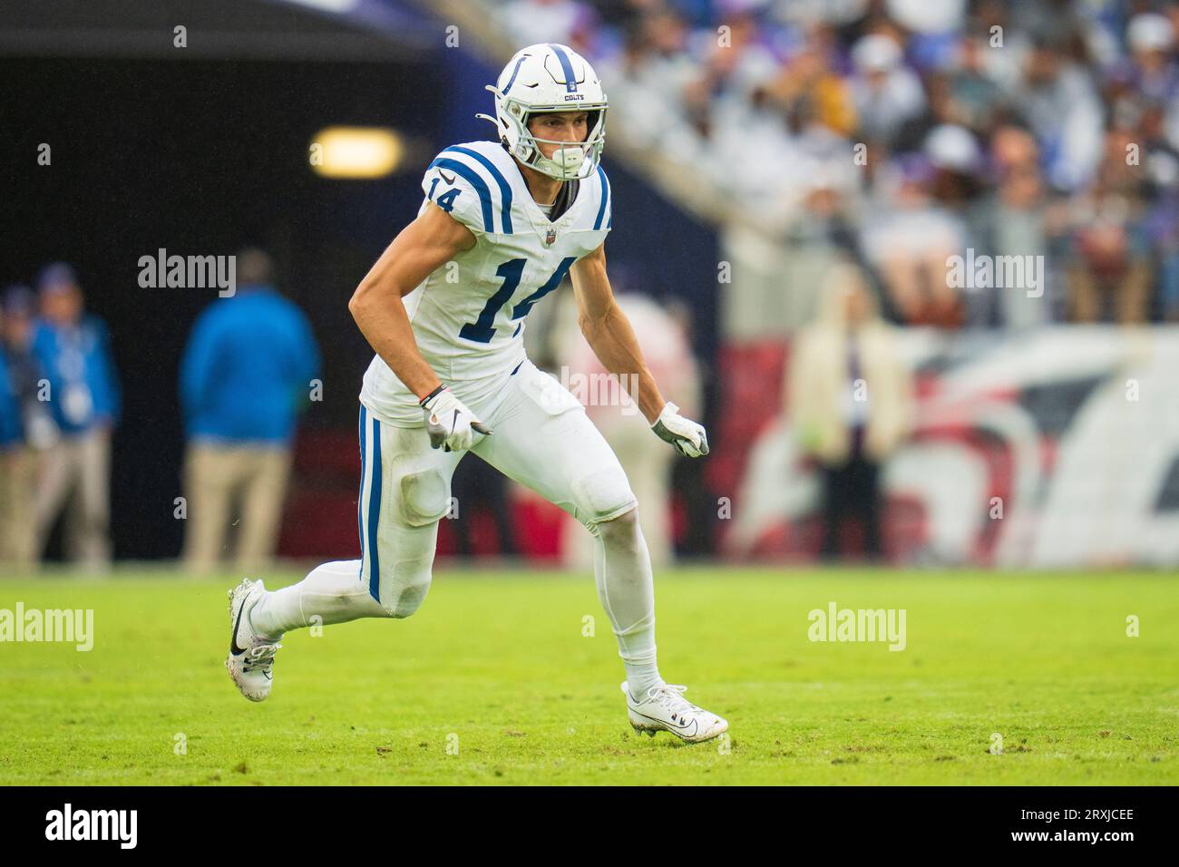 Indianapolis Colts wide receiver Alec Pierce runs a route during the ...