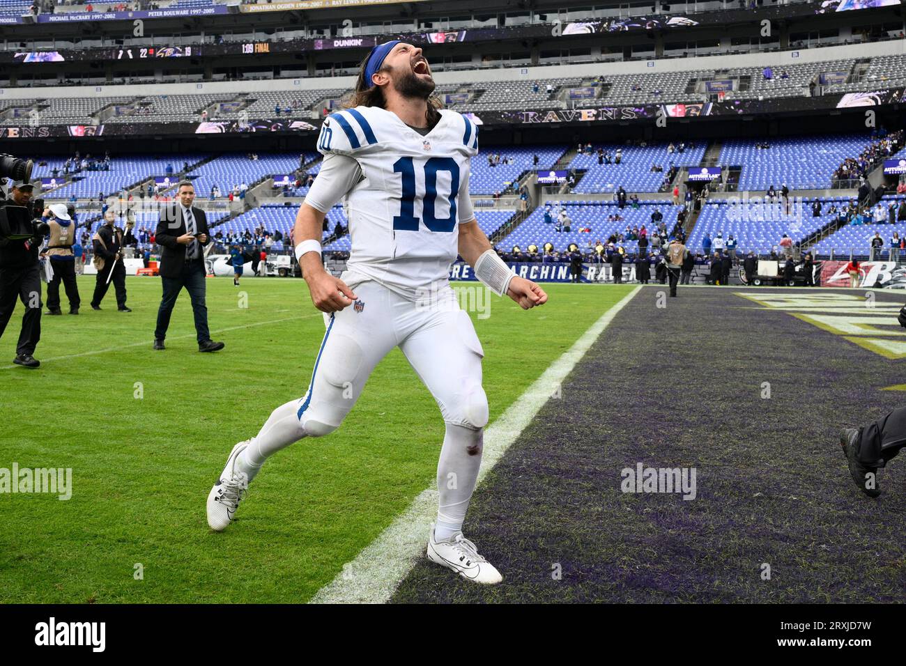 Indianapolis Colts quarterback Gardner Minshew celebrates after the ...