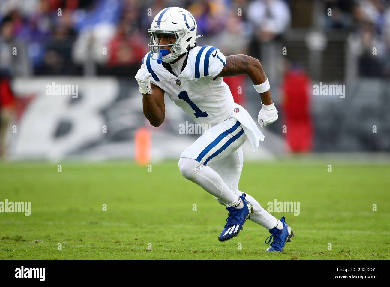 Indianapolis Colts wide receiver Josh Downs (1) in action during the ...