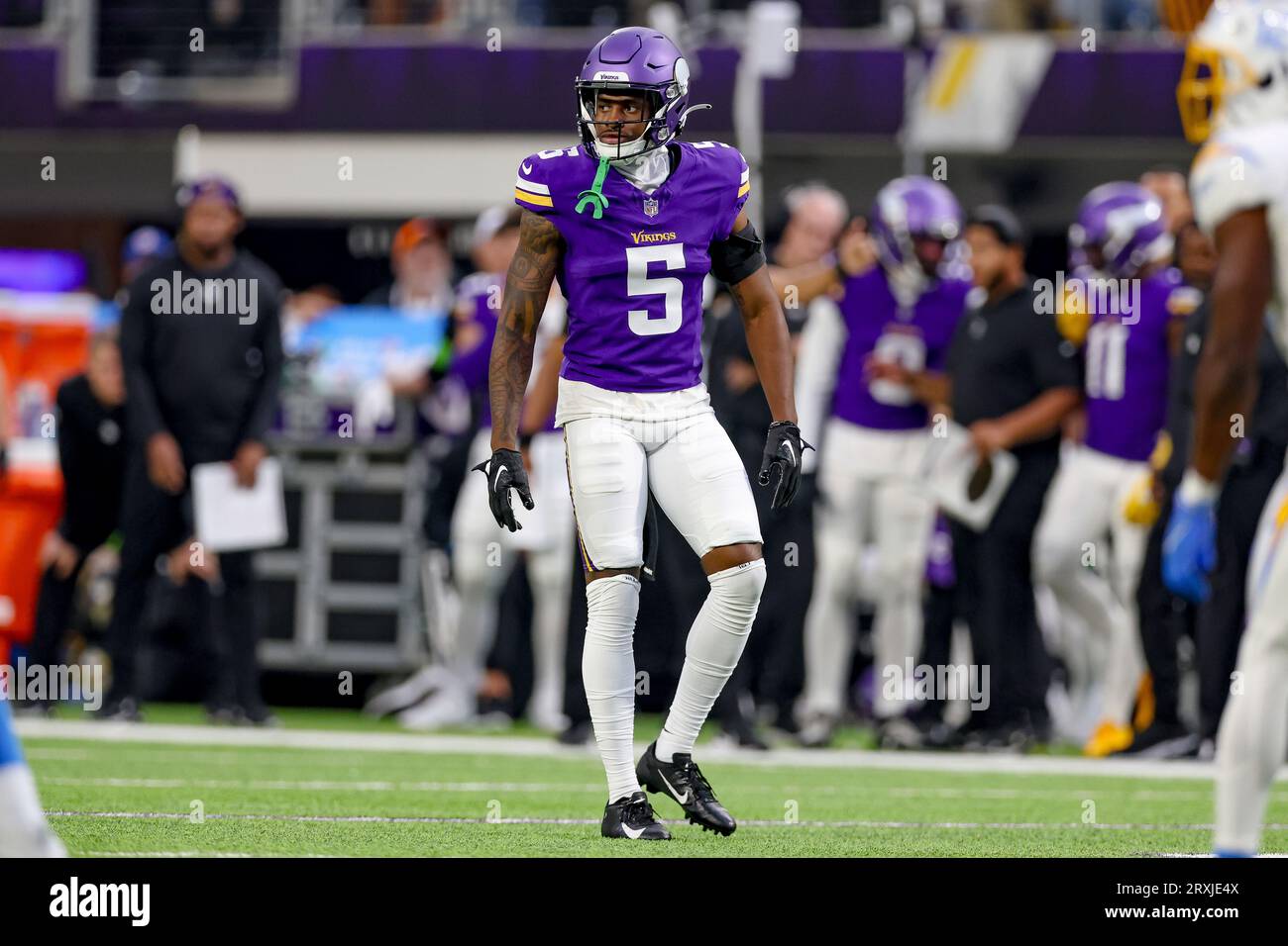 Minnesota Vikings cornerback Mekhi Blackmon (5) in action against the ...
