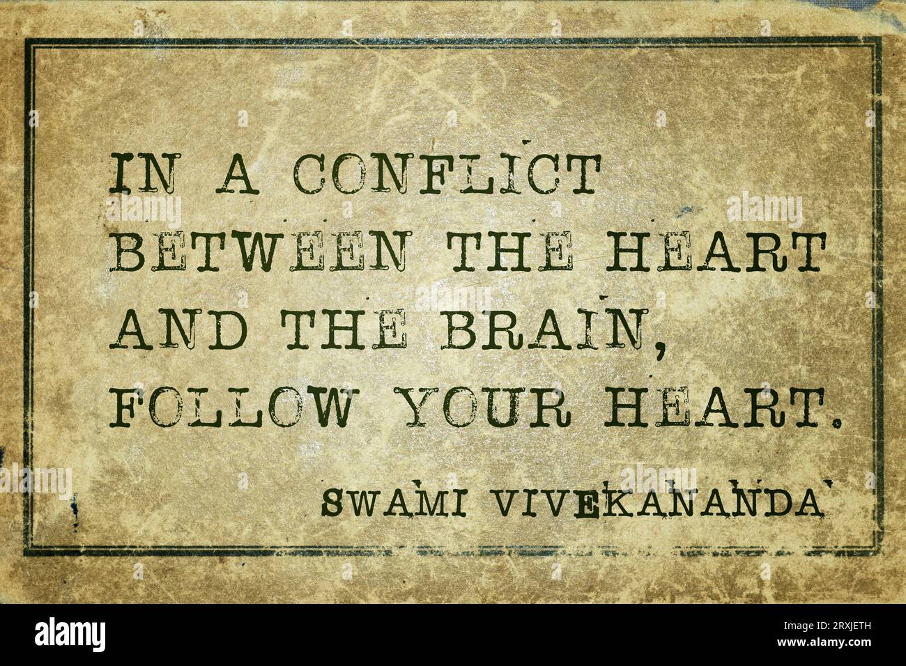 In a conflict between the heart and the brain, follow your heart ...