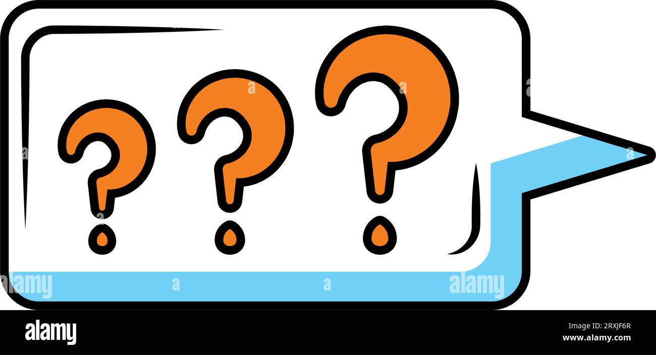 speech bubble with interrogation sign illustration Stock Vector Image ...