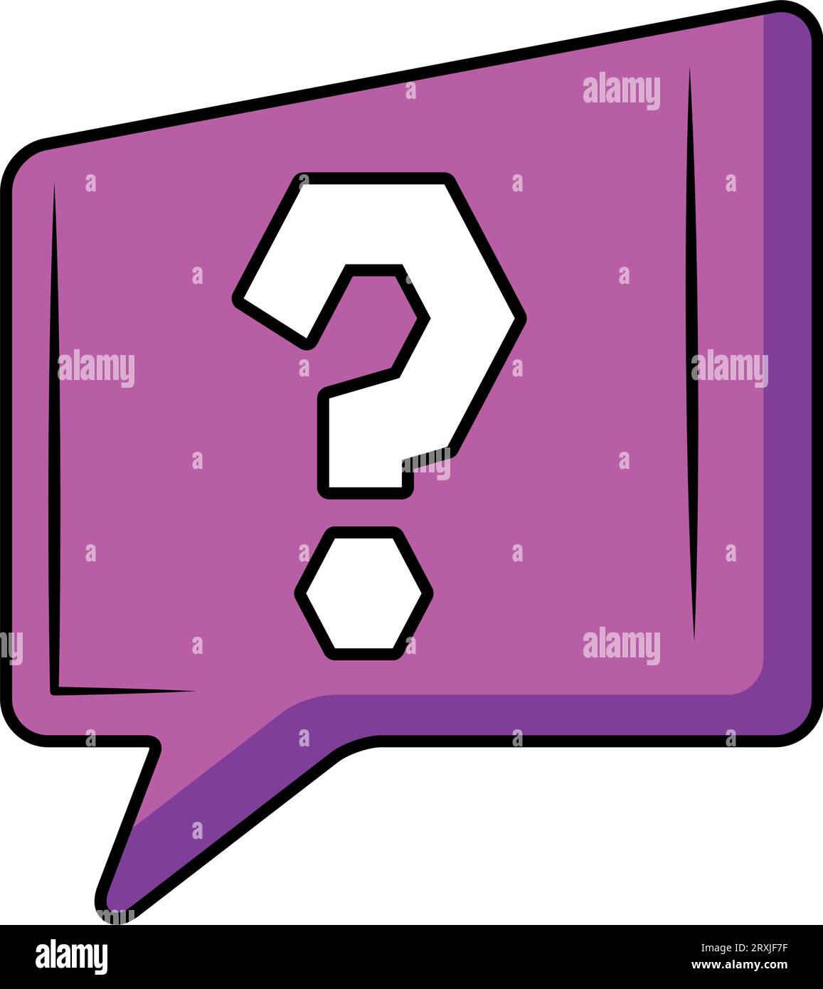 speech bubble with interrogation sign dialog Stock Vector Image & Art ...