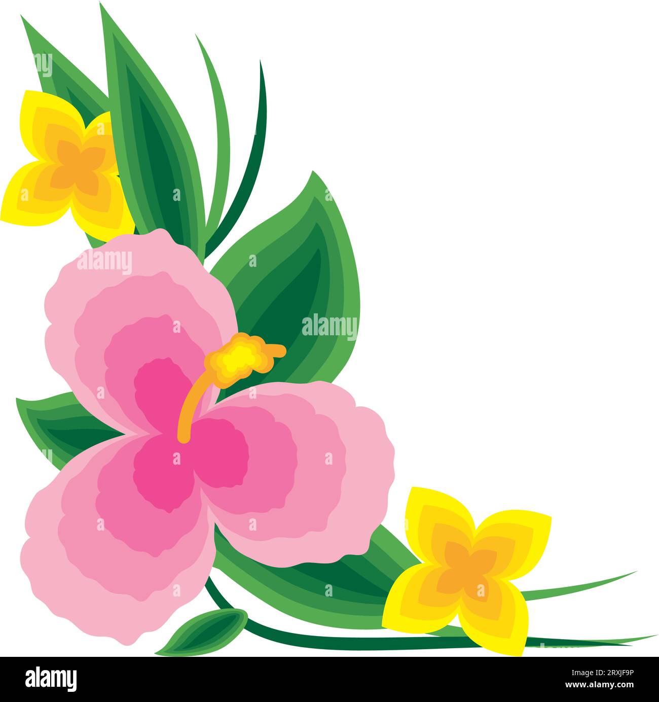 corner frame flowers plant Stock Vector Image & Art - Alamy