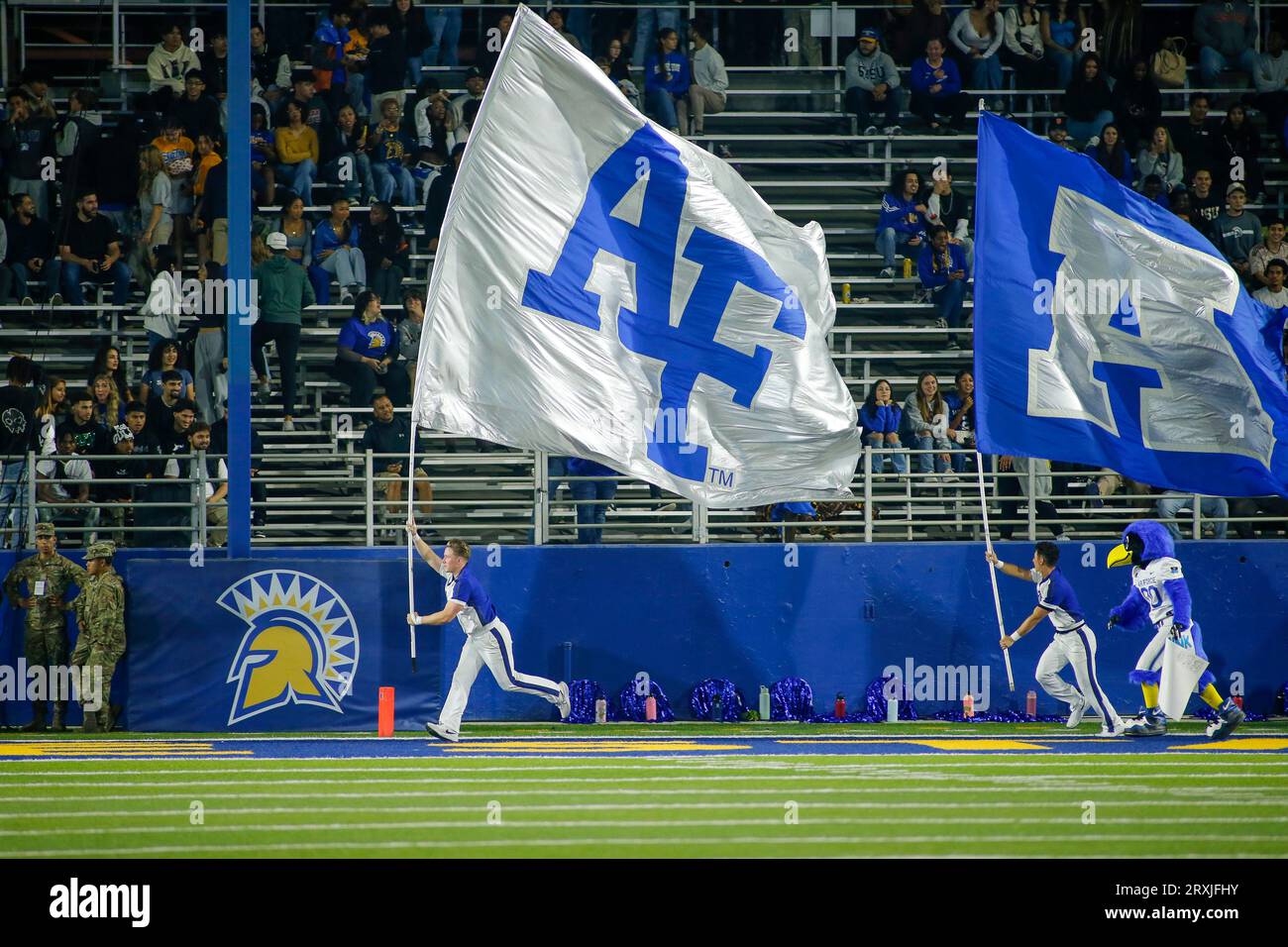 SAN JOSE, CA - SEPTEMBER 22: Air Force flags fly after another Air ...